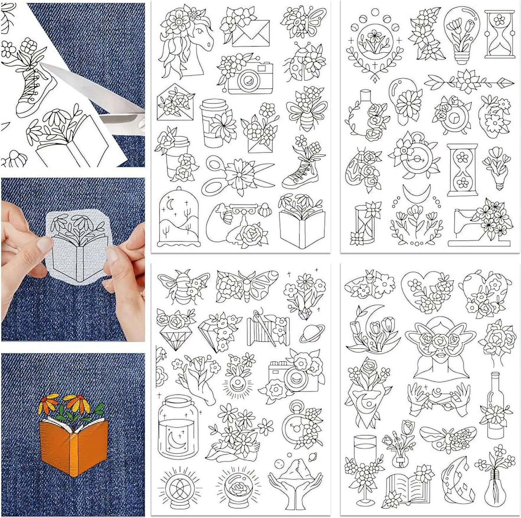 4 Sheets Water Soluble Hand Sewing Stabilizers for Fabric Embroidery ...
