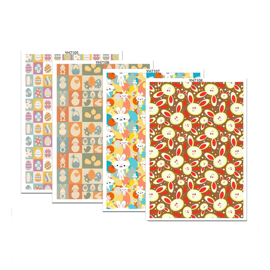 4 Sheets Water Soluble Transfer Sheets For Clay Earring Jewelry Making ...