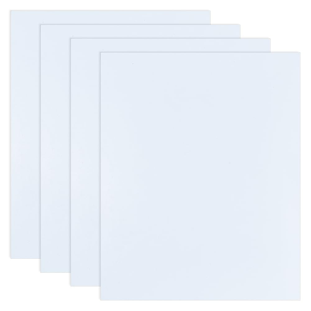 4 Sheets White Plastic Sheet 9.8x7.9 inch Plastic Plates 2mm Thick Hard ...