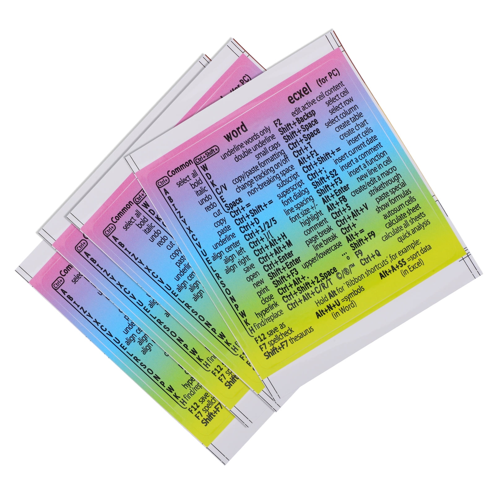 4 Sheets of Laptop Decals Sticker Sheet Reference Stickers Adhesive ...