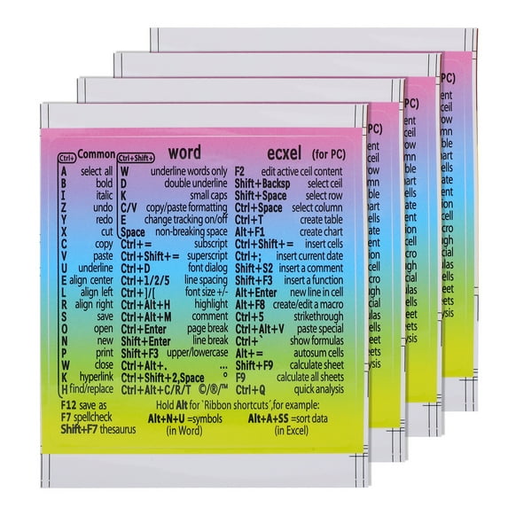 4 Sheets Windows Stickers Multifunctional Wall Mount Keyboard - Walmart.com