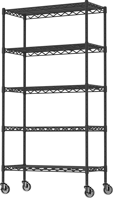 4-Shelf Adjustable Heavy Duty Storage Shelving Unit, Metal Organizer ...