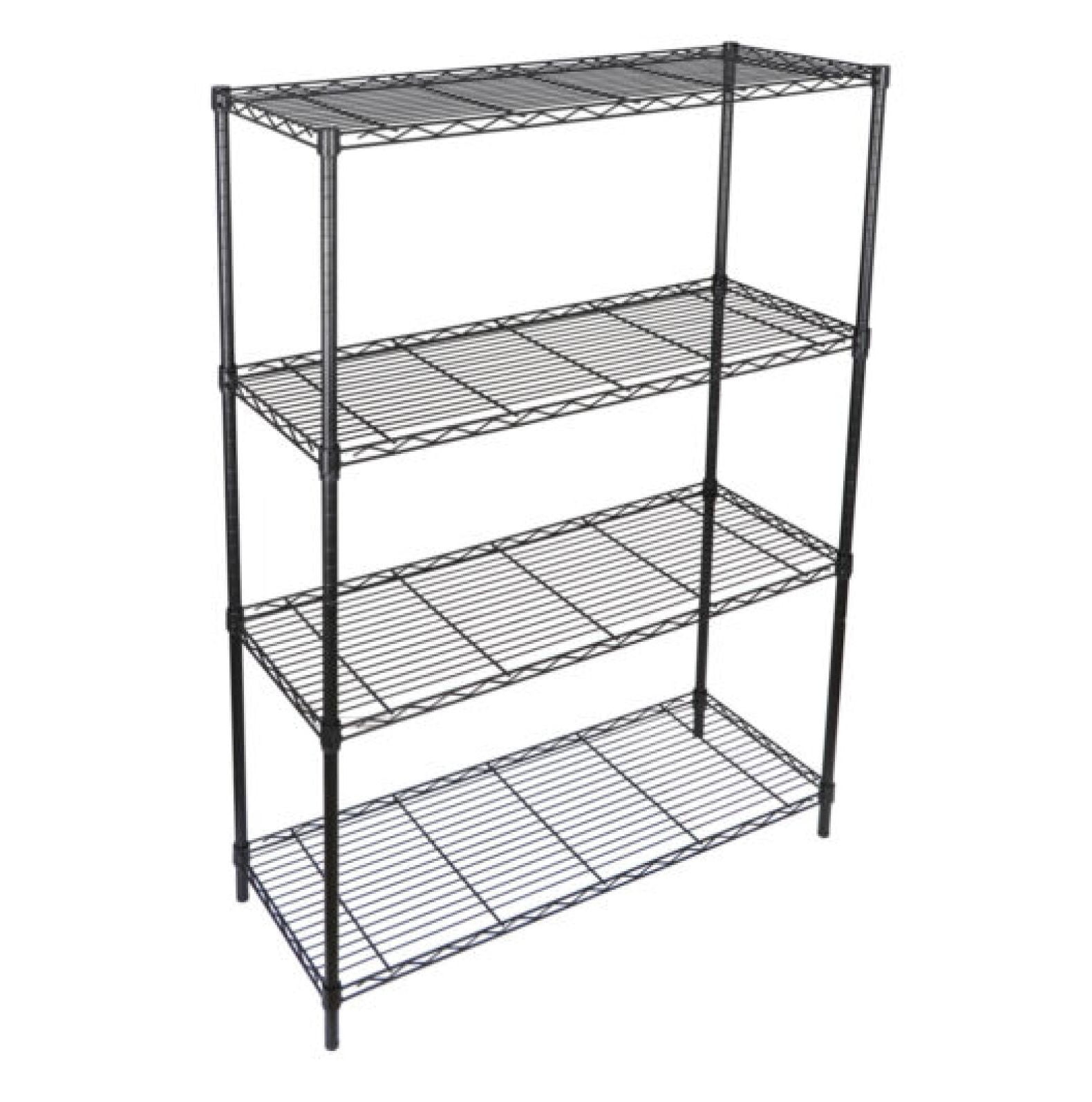 4 Shelf Adjustable Heavy Duty Storage Shelving Unit Steel Organizer ...