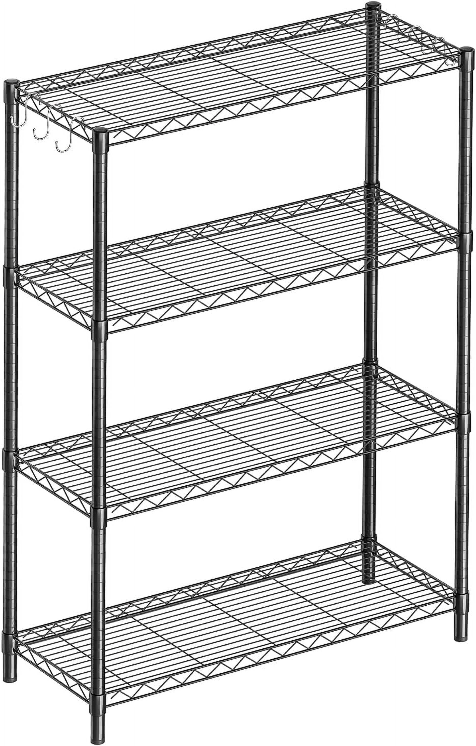 4-Shelf Adjustable Metal Shelf Wire Shelving Unit Storage Rack Display ...