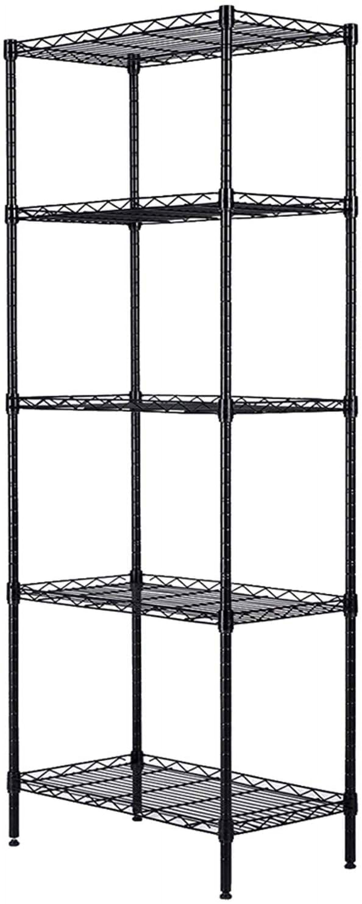 4-Shelf Adjustable Metal Shelf Wire Shelving Unit Storage Steel ...