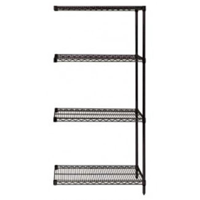 4-Shelf Black Wire Shelving Add-On Unit - 18 x 60 x 54 in. - Walmart.com