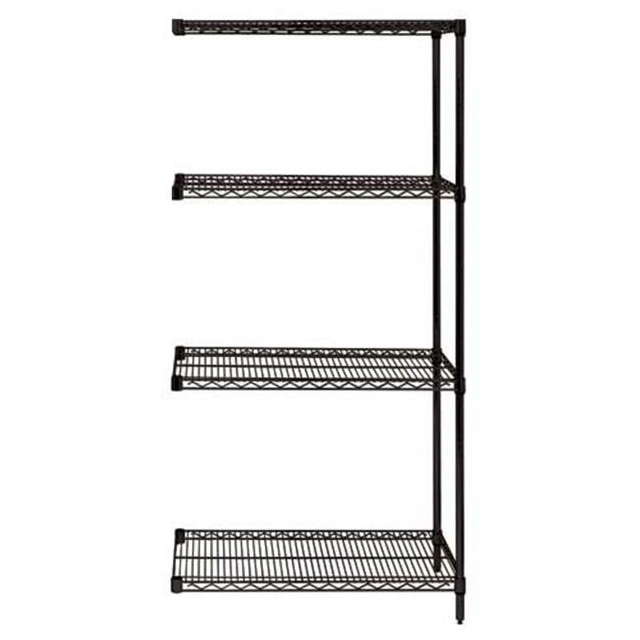 4-Shelf, Black Wire Shelving Add-On Unit - 24 x 60 x 63 in. - Walmart.com