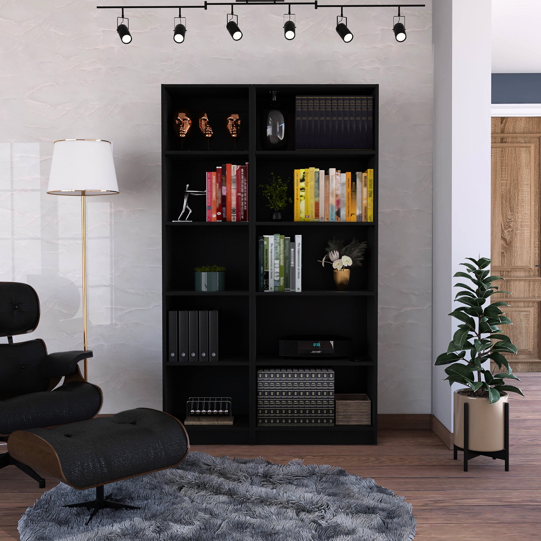 4 - Shelf Bookcase with Lower Storage+Versatile Item Placement"-"Home ...