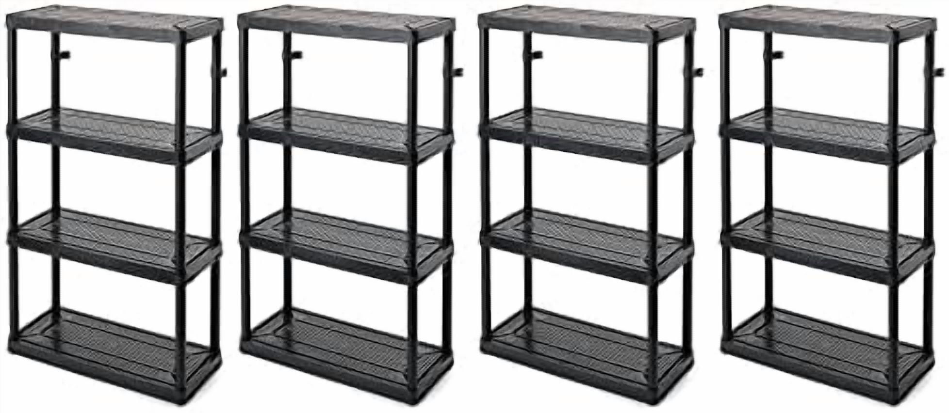 4 Shelf Fixed Height Medium Duty Storage Unit 14 x 32 x 54.5" Organizer ...