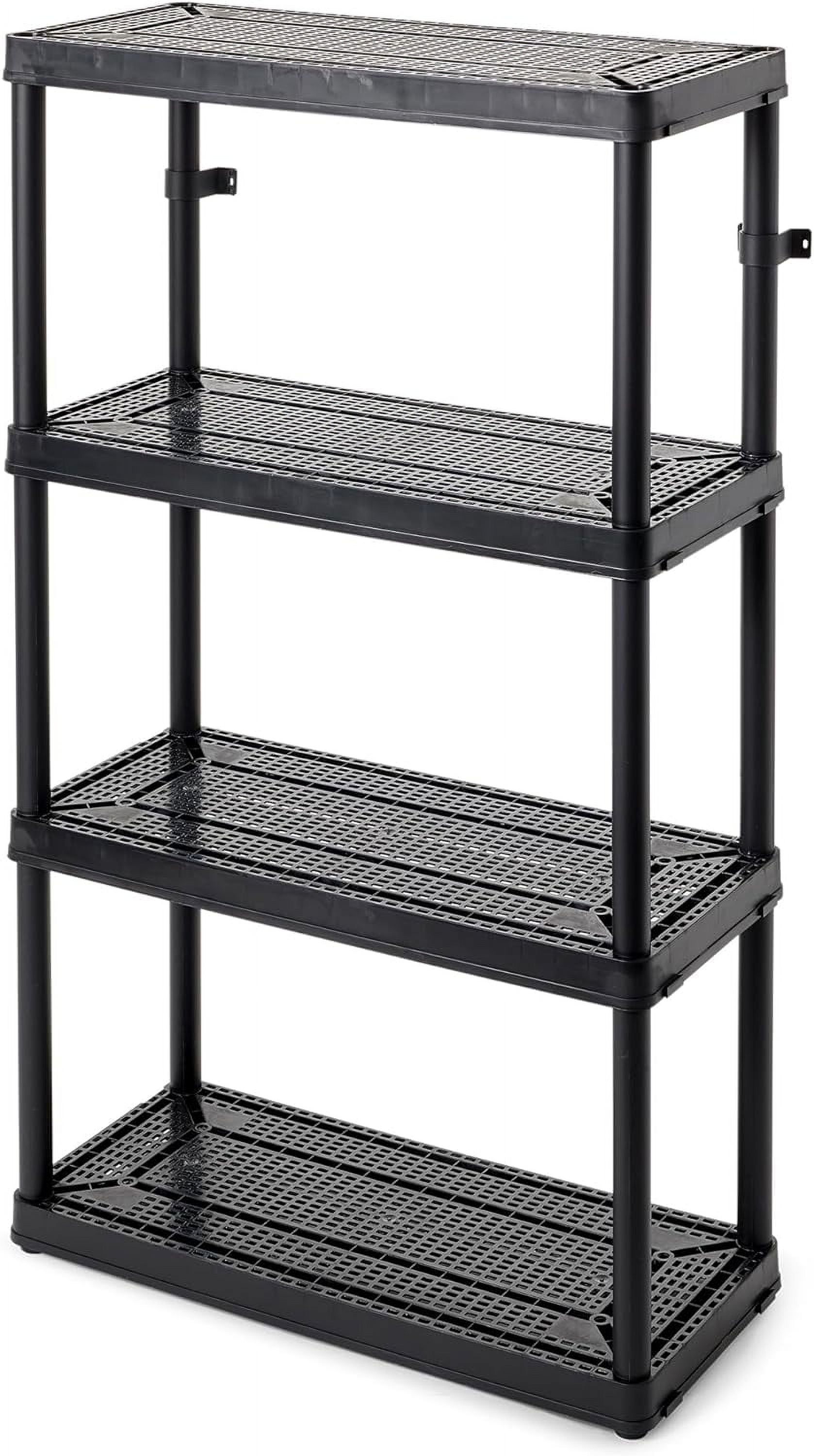 4 Shelf Fixed Height Ventilated Medium Duty Storage Unit Organizer ...