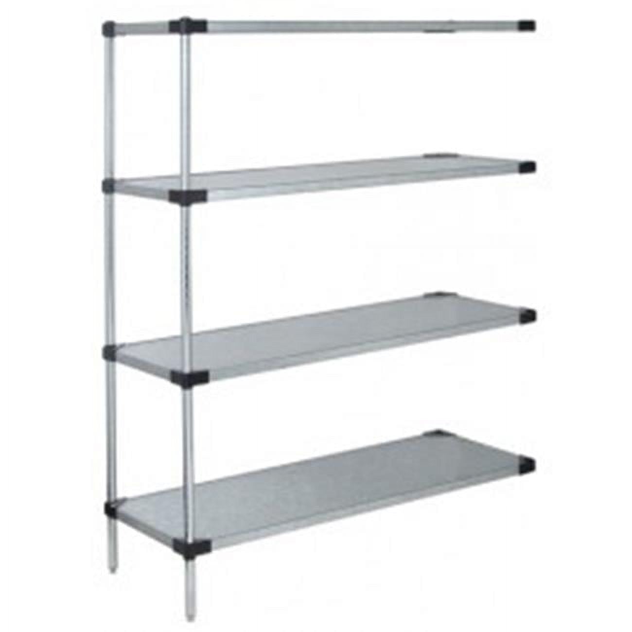 4-Shelf, Galvanized Steel Solid Shelving Add-On Unit - 21 x 54 x 86 in ...