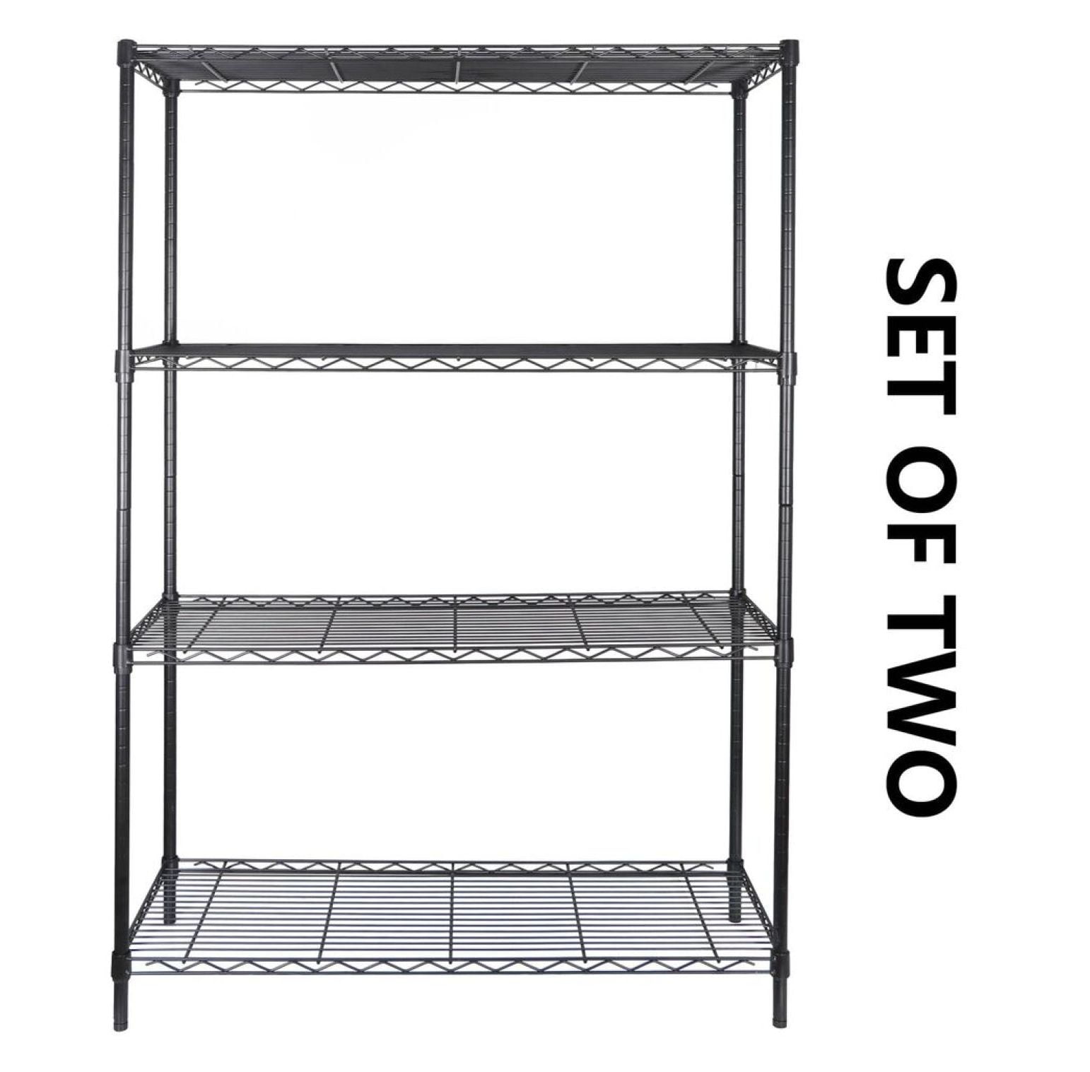 4 Shelf Heavy Duty Storage Shelving Steel Organizer Wire Rack 36L x 14W ...