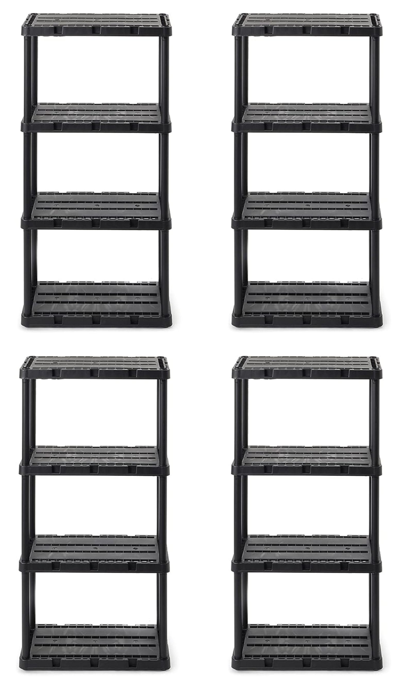 4 Shelf Knect-A-Shelf Solid Light Duty Storage Unit 24 x 12 x Organizer ...