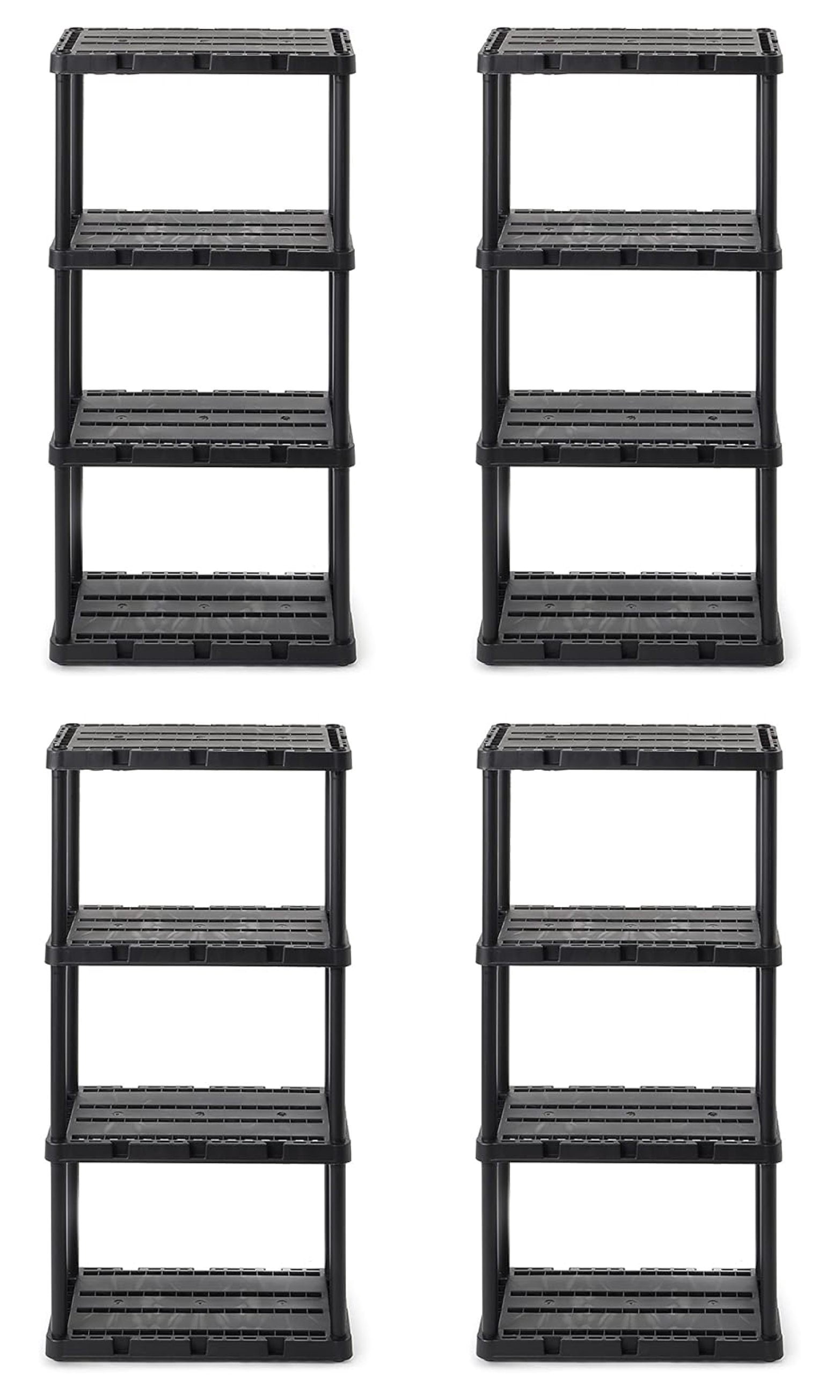 4 Shelf Knect-A-Shelf Solid Light Duty Storage Unit 24 x 12 x Organizer ...
