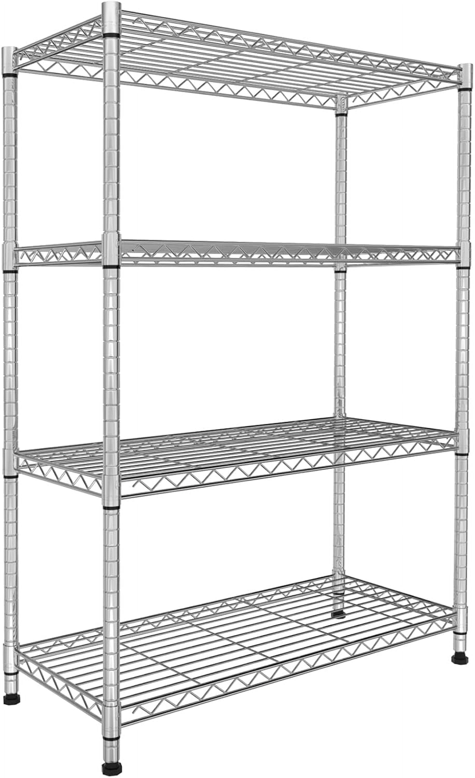 4-Shelf Metal Shelving Rack 36" L x 14" D x 54" H Garage Storage ...