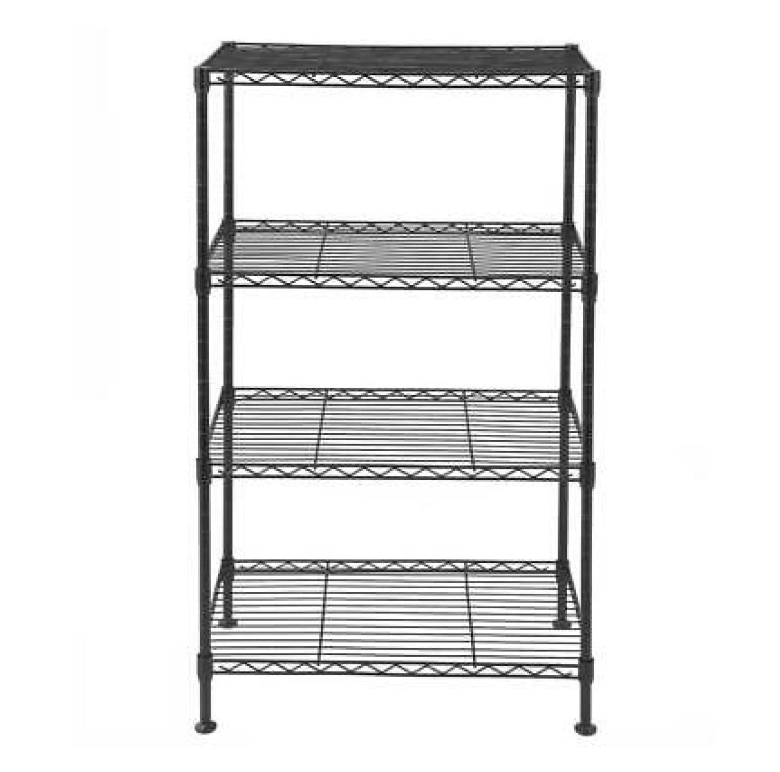 4 Shelf Shelving Storage Unit Metal Organizer Wire Rack w/ Leveling ...