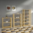 4 Shelf Slatted Storage Unit Natural | Furniture Dash - Walmart.com