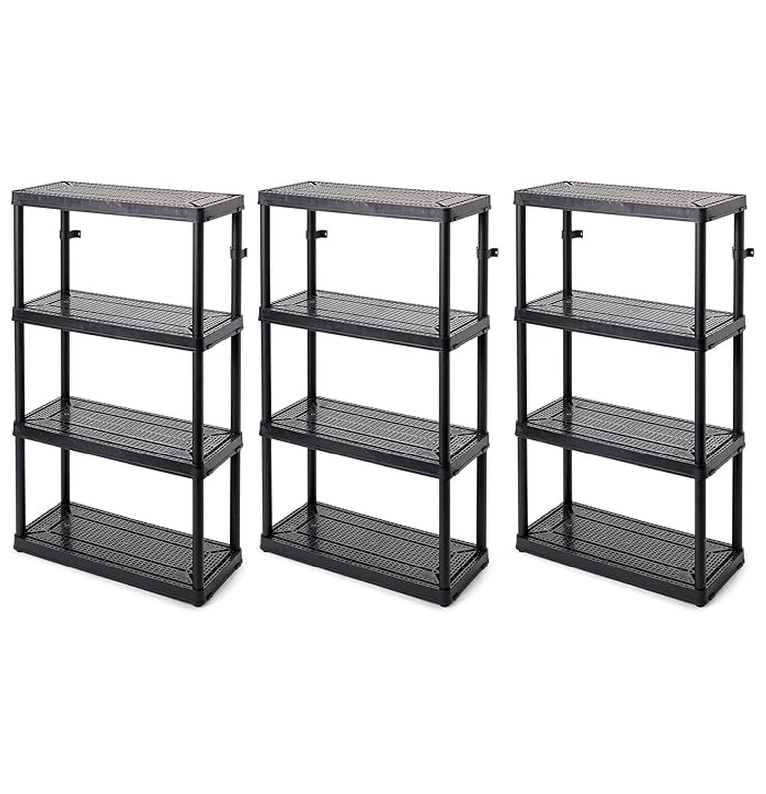 4 Shelf Storage Unit - 3 Pack - Medium Duty Organizer for Home, Garage ...