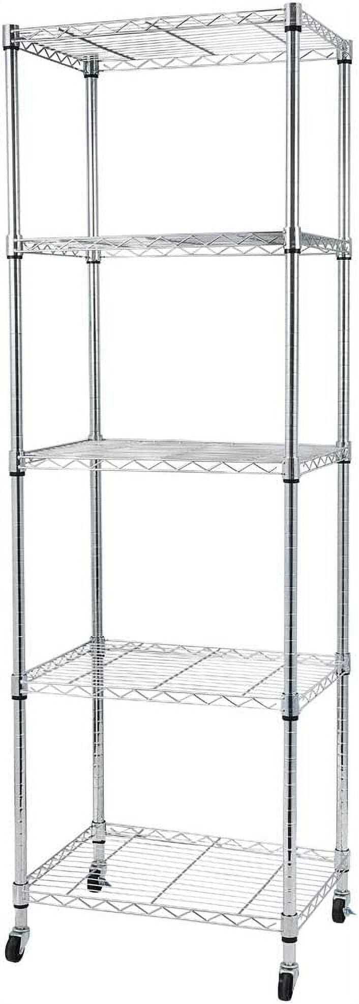 4 Shelf Wire Shelving Unit Garage NSF Wire Shelf Metal Large Storage ...