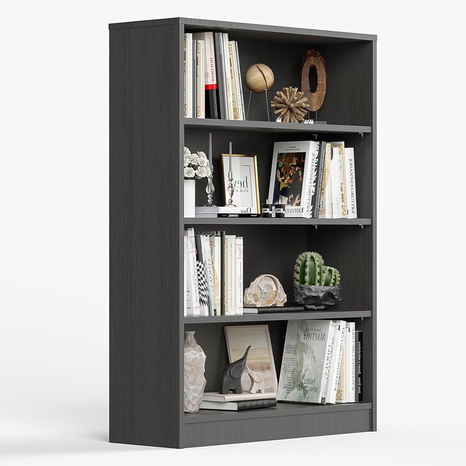 4 Shelf boockase Display Bookcase Freestanding Wooden Bookshelves for ...