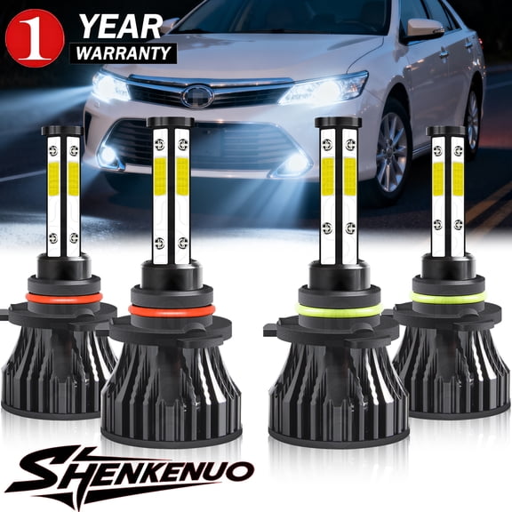 4-Side 9005 H11 High/Low Beam LED Headlight Bulbs for Toyota 4Runner ...