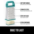 4-Sided 100% BPA-Free Cheese Grater With Container, Stainless Steel Box ...
