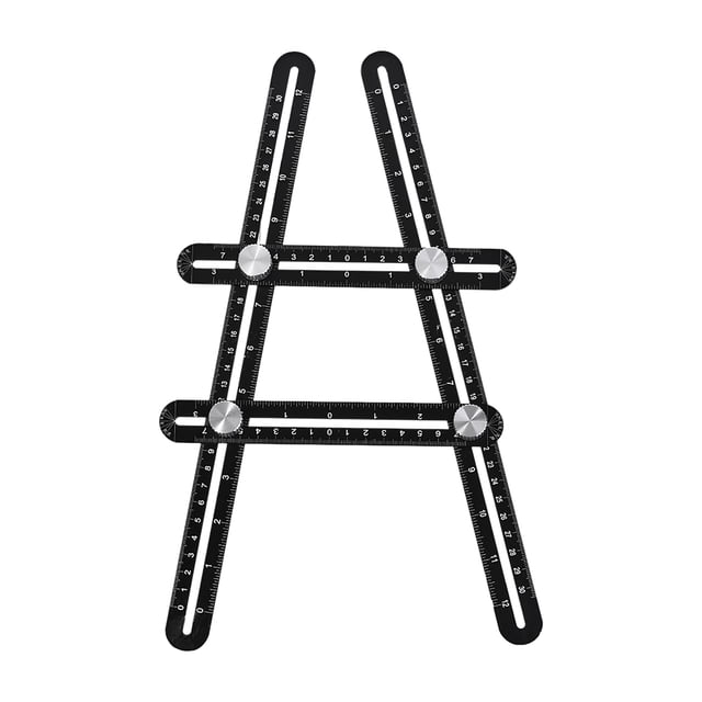 4 Sided 30cm 12 Inch Folding Ruler Multi Angle Measuring Ruler Aluminum ...