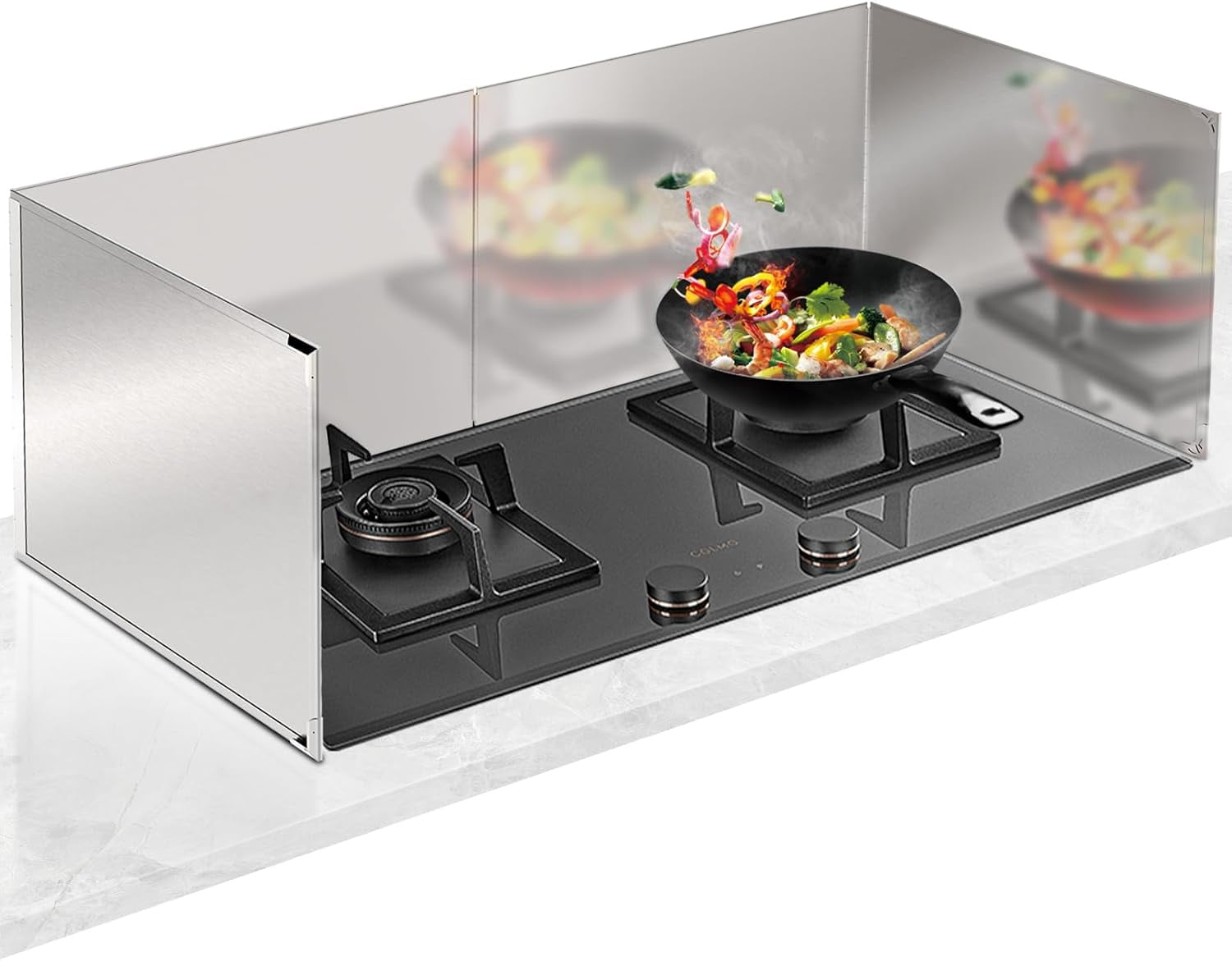 4 Sided Grease Splatter Guard,Foldable Stainless Steel Splatter Guard ...