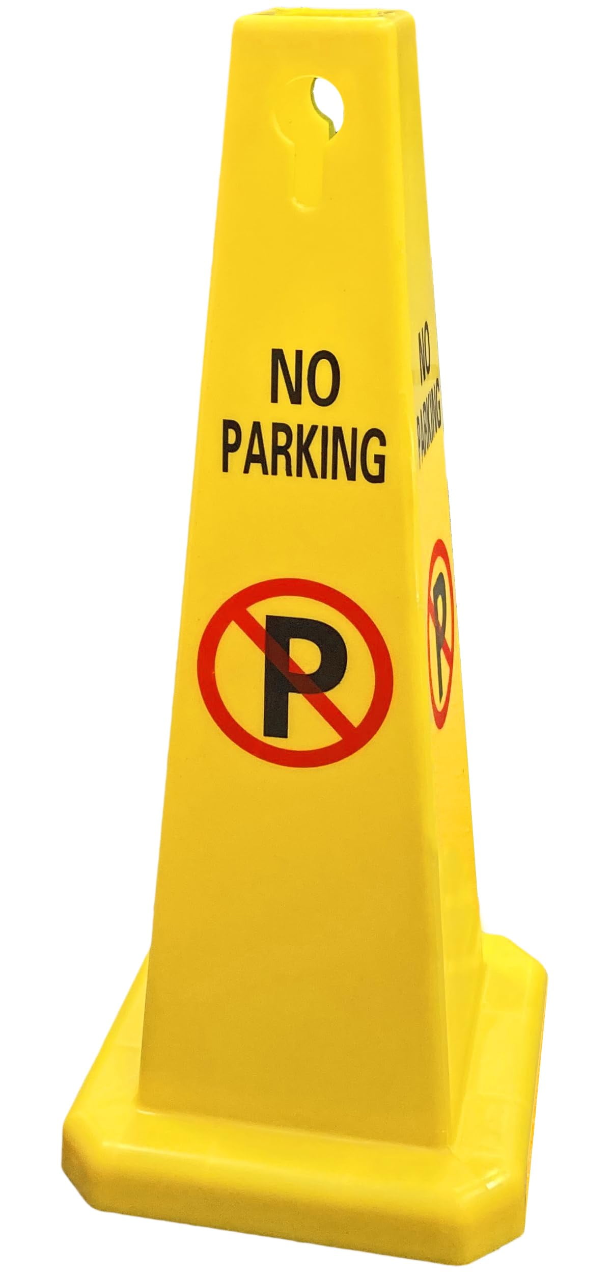 4 Sided Safety Cone No Parking Sign Weatherproof for Construction Zones ...