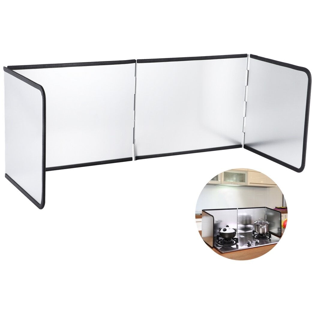 4 Sided Stove Splatter Guard, Oil Splash Shield for Kitchen, Grease ...