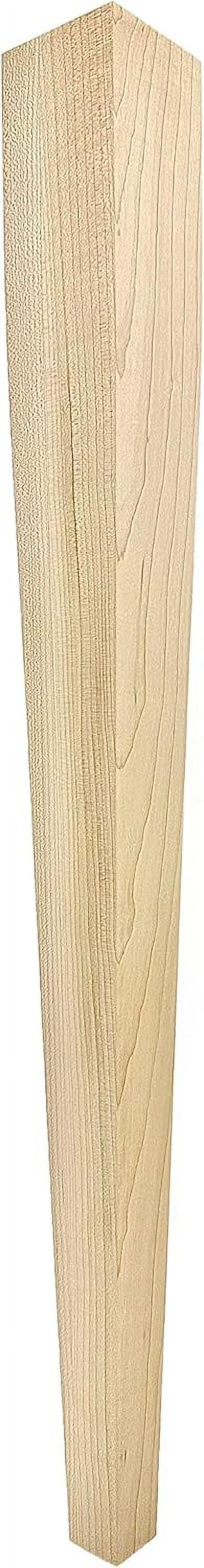 4 Sided Tapered Hard Maple Wood Dining Table Leg - 29" Tall x 2 3/4 ...