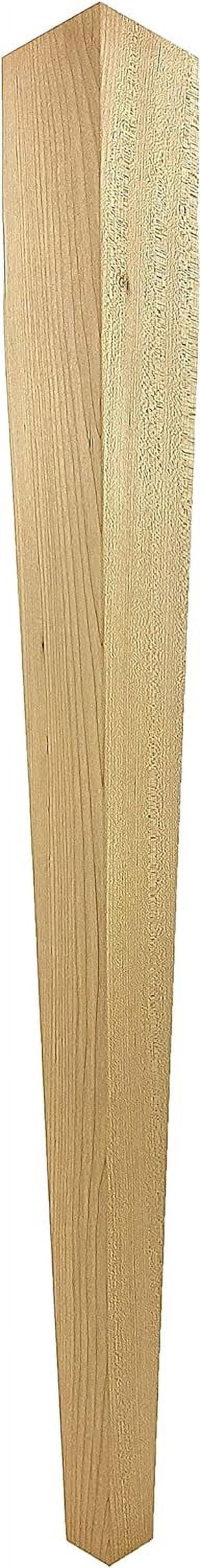 4 Sided Tapered Oak Wood Dining Table Leg - 29" Tall x 2 3/4" Wide ...