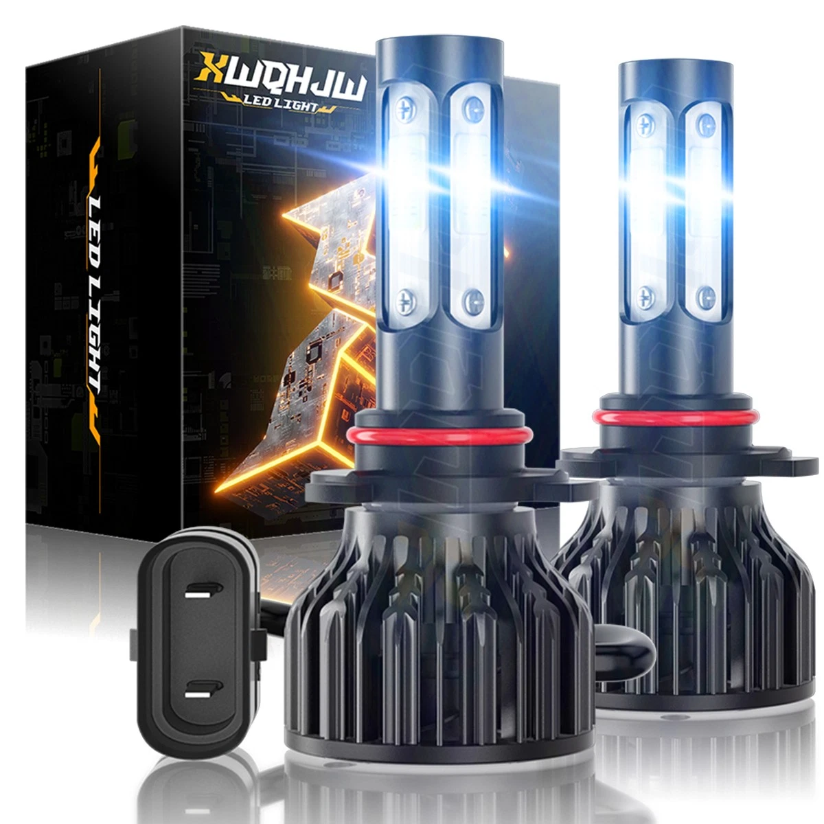 4-Sides 9005 LED Headlight Conversion Kit High Low Beam Bulbs 6000K ...