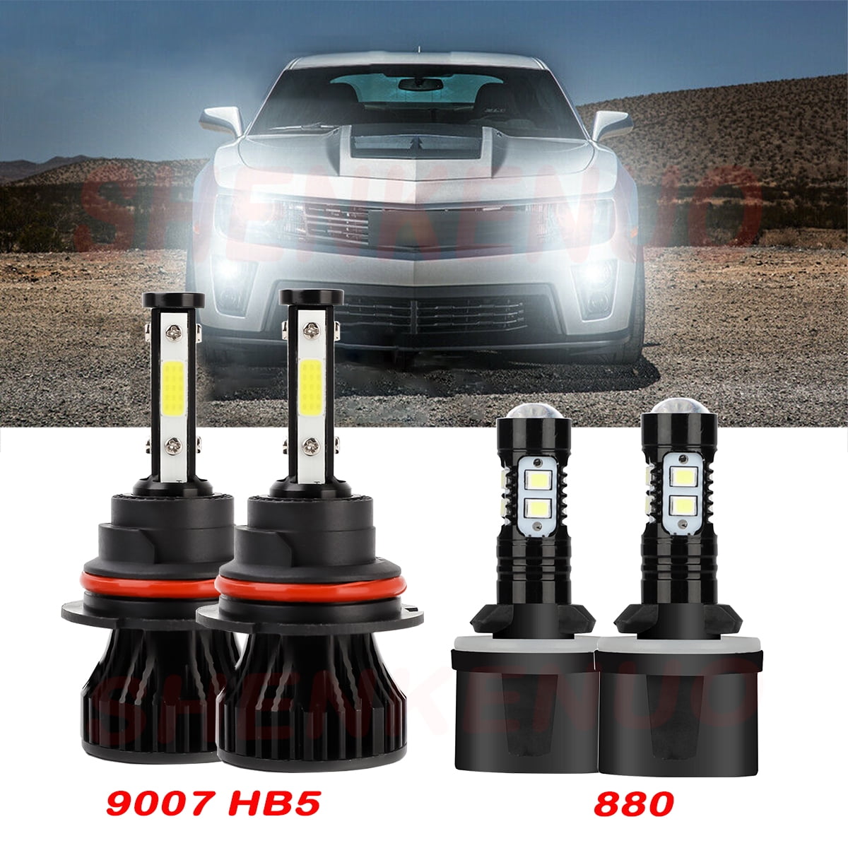 4-Sides HB5 9007 High&Low Beam for Chevrolet Cavalier 2000 2001 2002 ...