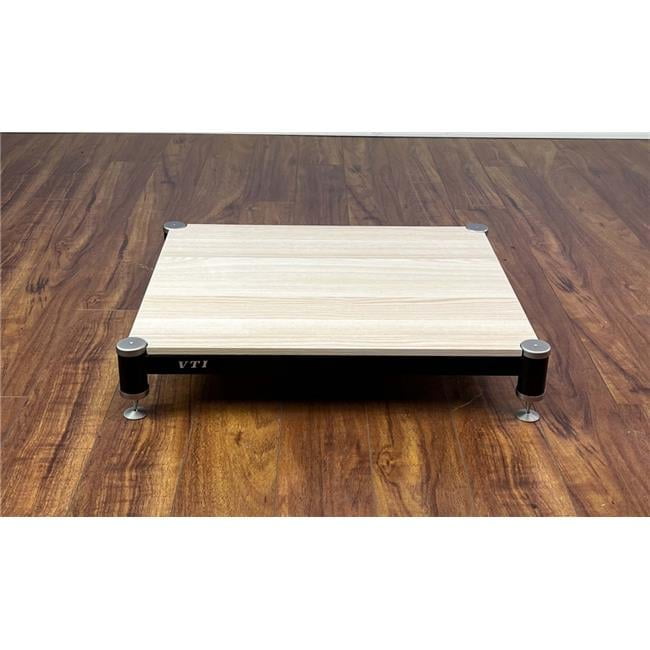 4 Silver Cap & Spike, Silver Poles & 1 Natrual Shelf Amp Stand ...