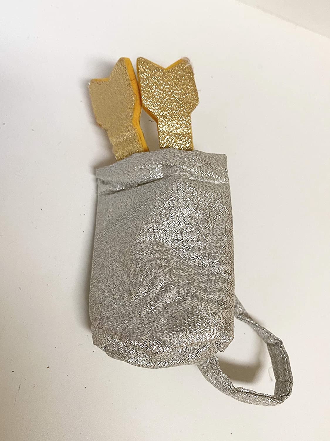 4” Silver Gold Cupid Love Arrow Bag Backpack Vintage Doll Bear Clothing ...