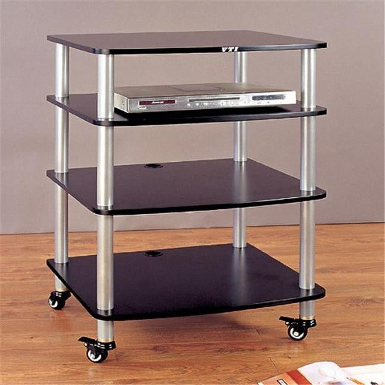 4 Silver Poles 1 Black Shelf 11 in. Additional Shelf - Walmart.com