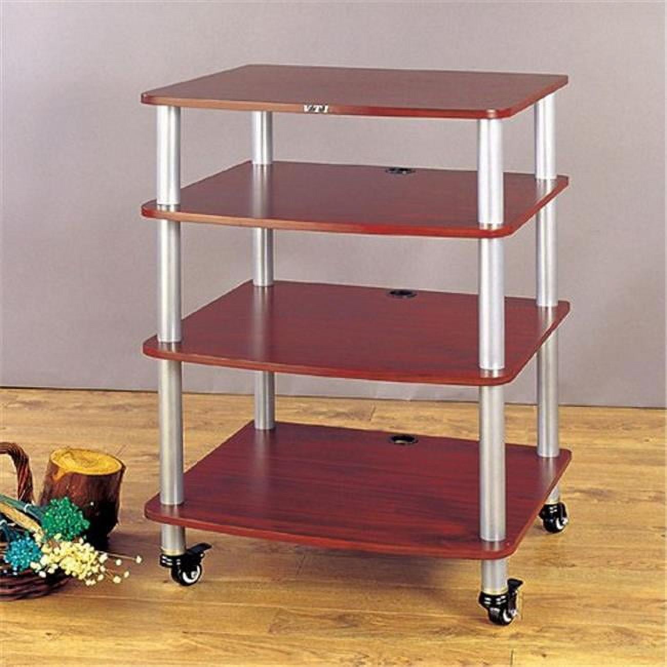 4 Silver Poles 1 Cherry Shelf 11 in. Additional Shelf - Walmart.com