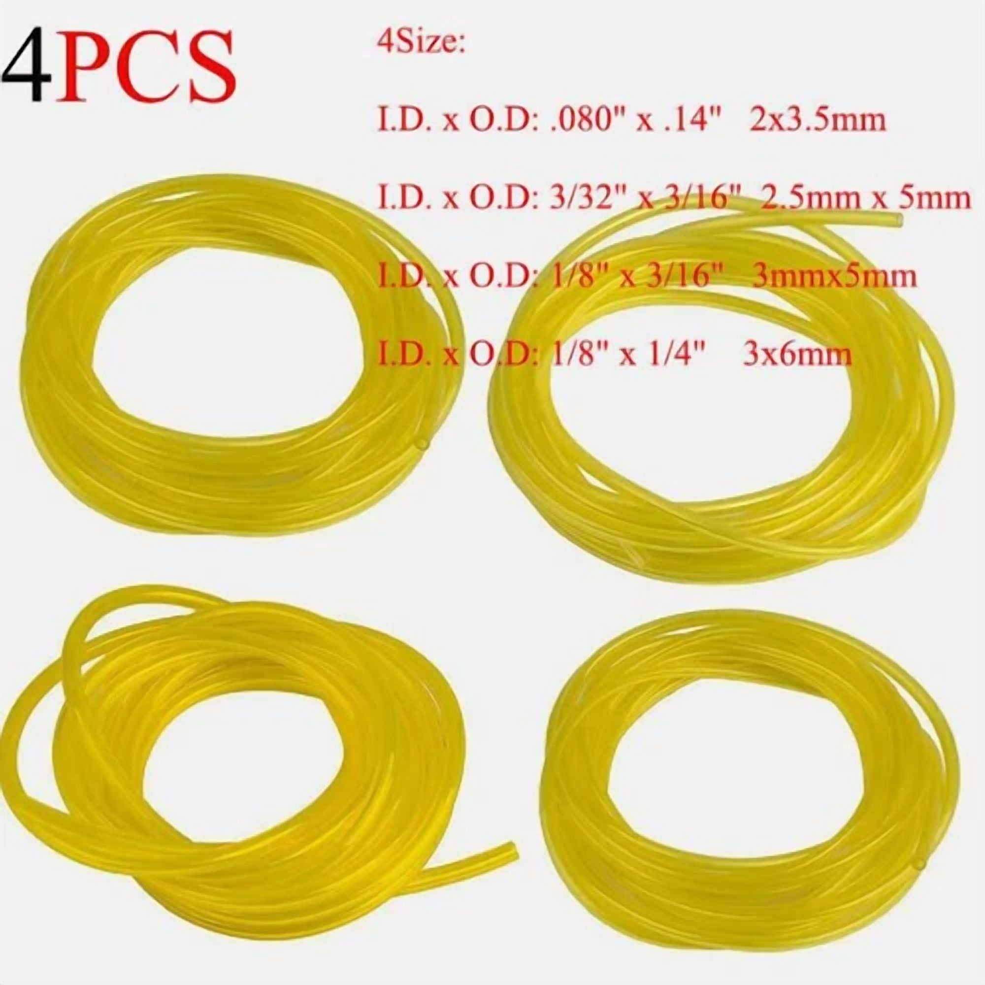 4 Size 16 Feet Fuel Line Hose Petrol Tubing Chainsaw Common Weedeater 2 ...
