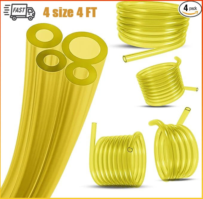 4 Size Fuel Line Hose 16 Feet Petrol Tubing Chainsaw Common Weedeater 2 ...