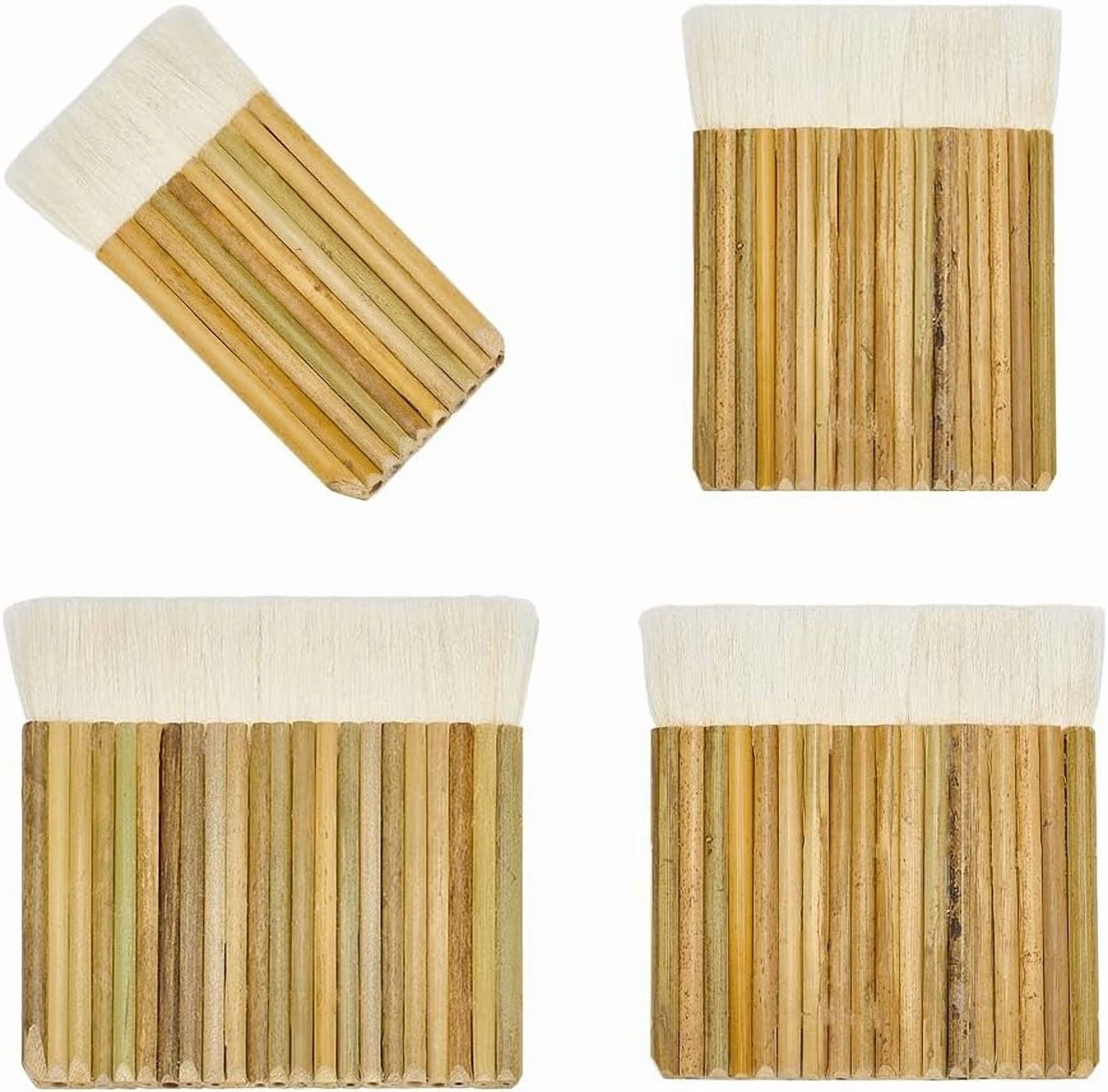 4 Size Hake Watercolor Brushes Flat Hake Brushes Artist Painting Brushes Handle Haik Brush Sheep ...