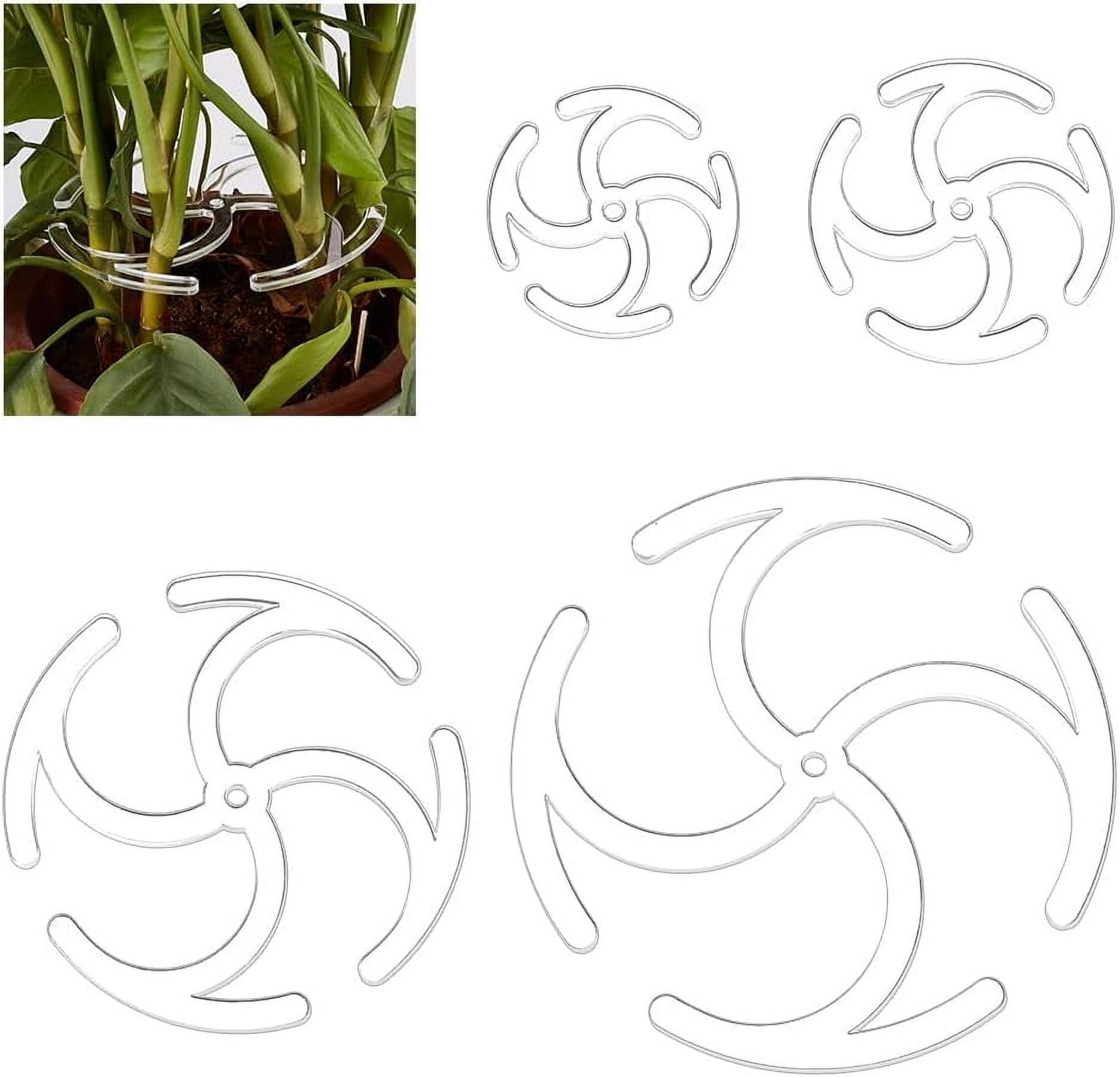 4 Size Plant Climbers Stem Holders Transparent Acrylic Snowflake Plant ...
