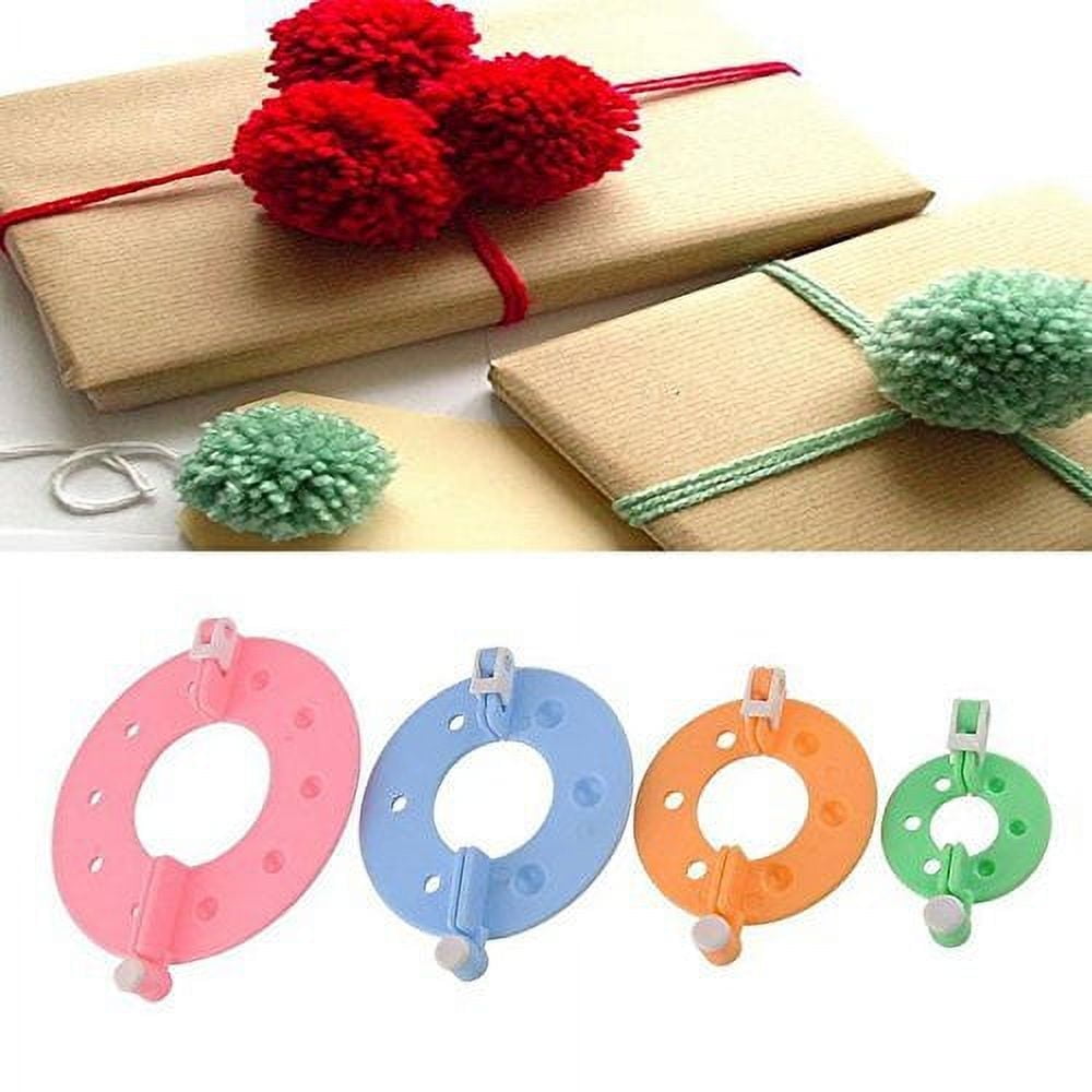 4-Size Pompom Maker Set – DIY Fluff Ball Craft Tools for Weaver Needle ...