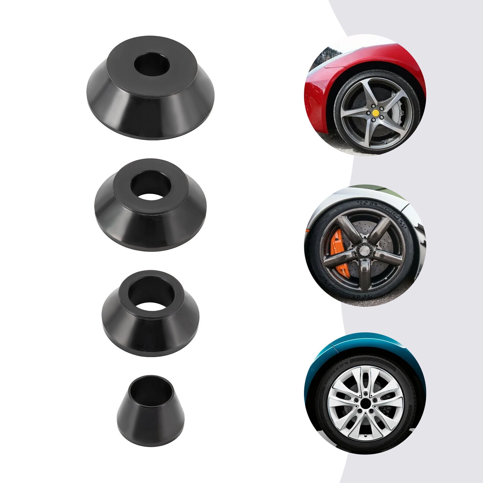 4 Sizes 36mm Tire Balancer Cones Set Wheel Balancer Adapter Cones Taper ...