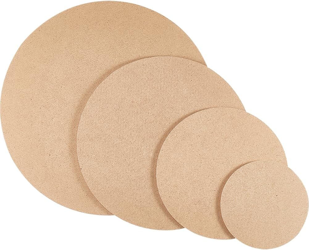 4 Sizes MDF Boards for Crafts 9.8/7.9/5.9/3.9in Wood Medium Density ...