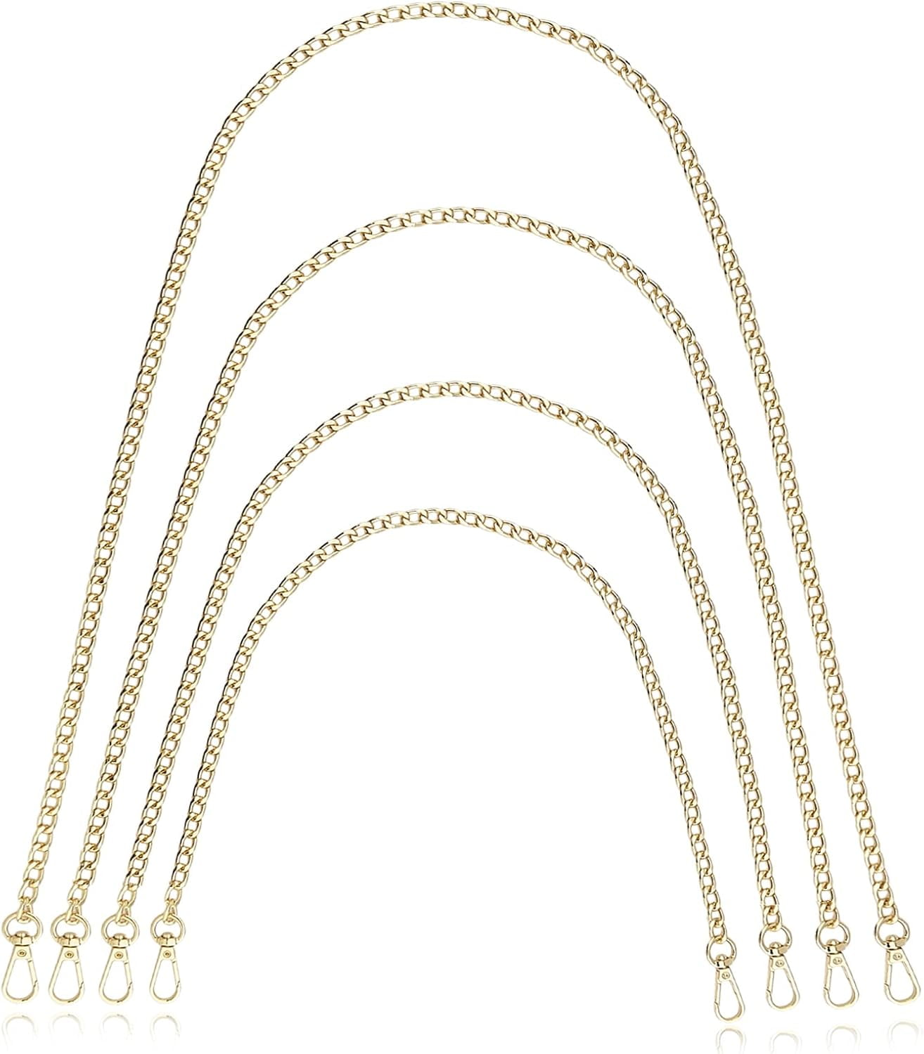 4 Sizes Metal Body Chain Strap Iron Purse Chain Replacement Shoulder ...