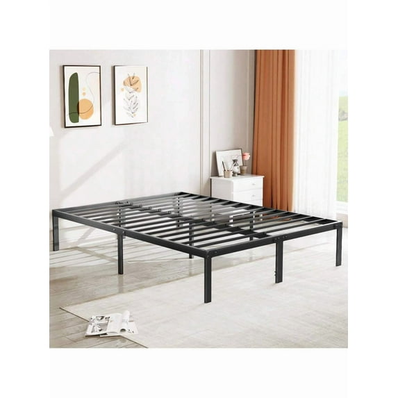 4 Sizes Metal Platform Bed Frame - Under Bed Storage Space, Simple ...