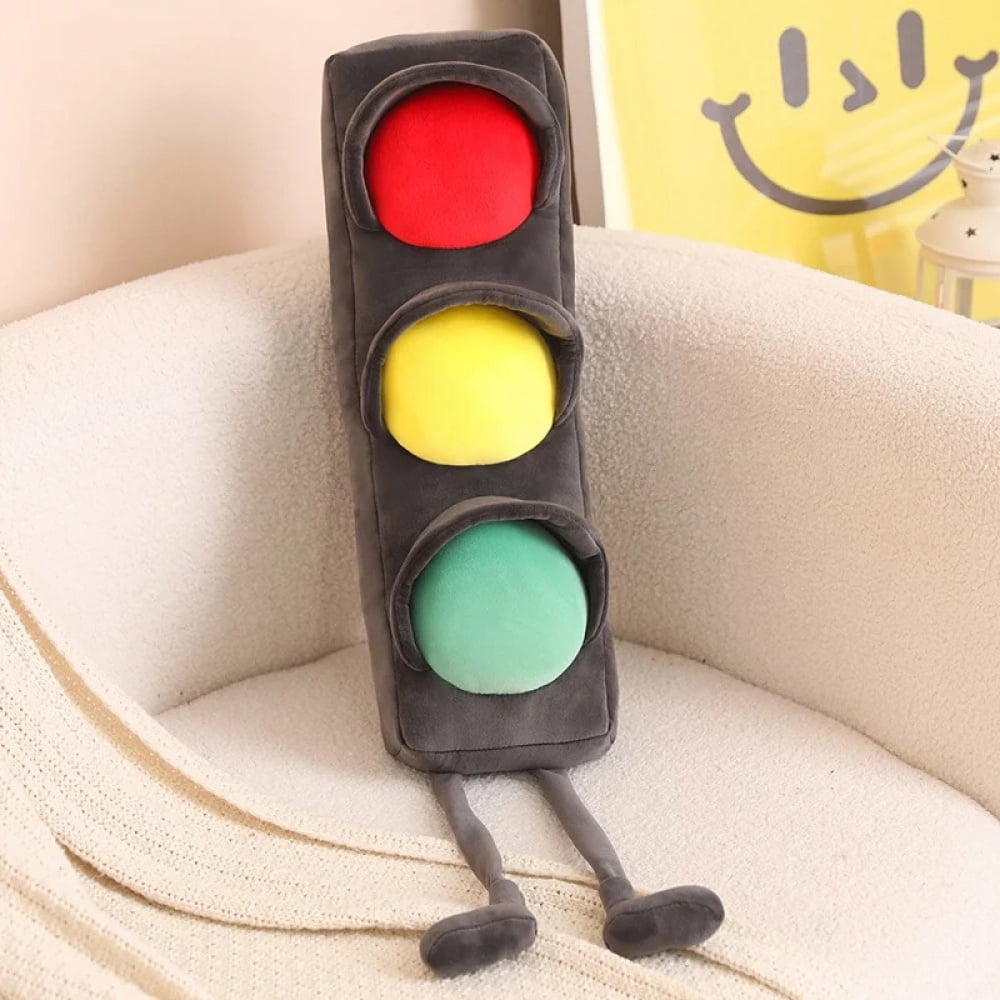 4 Sizes Simulation Traffic Light Plush Toys Soft Comfy Stuffed Signal ...