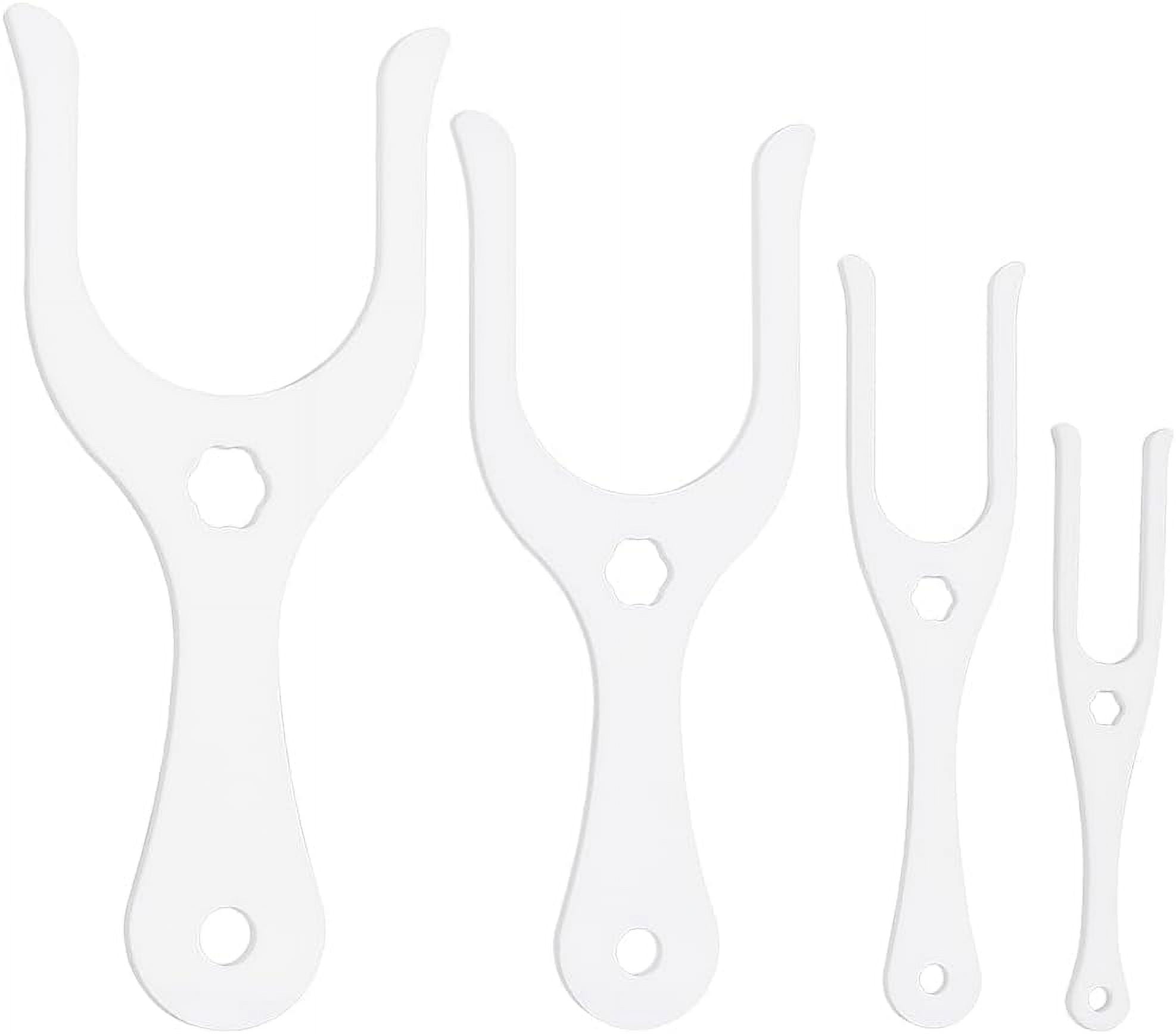 4 Sizes White Acrylic Knitting Forks Horn Fork Cord Braiding Tool DIY ...