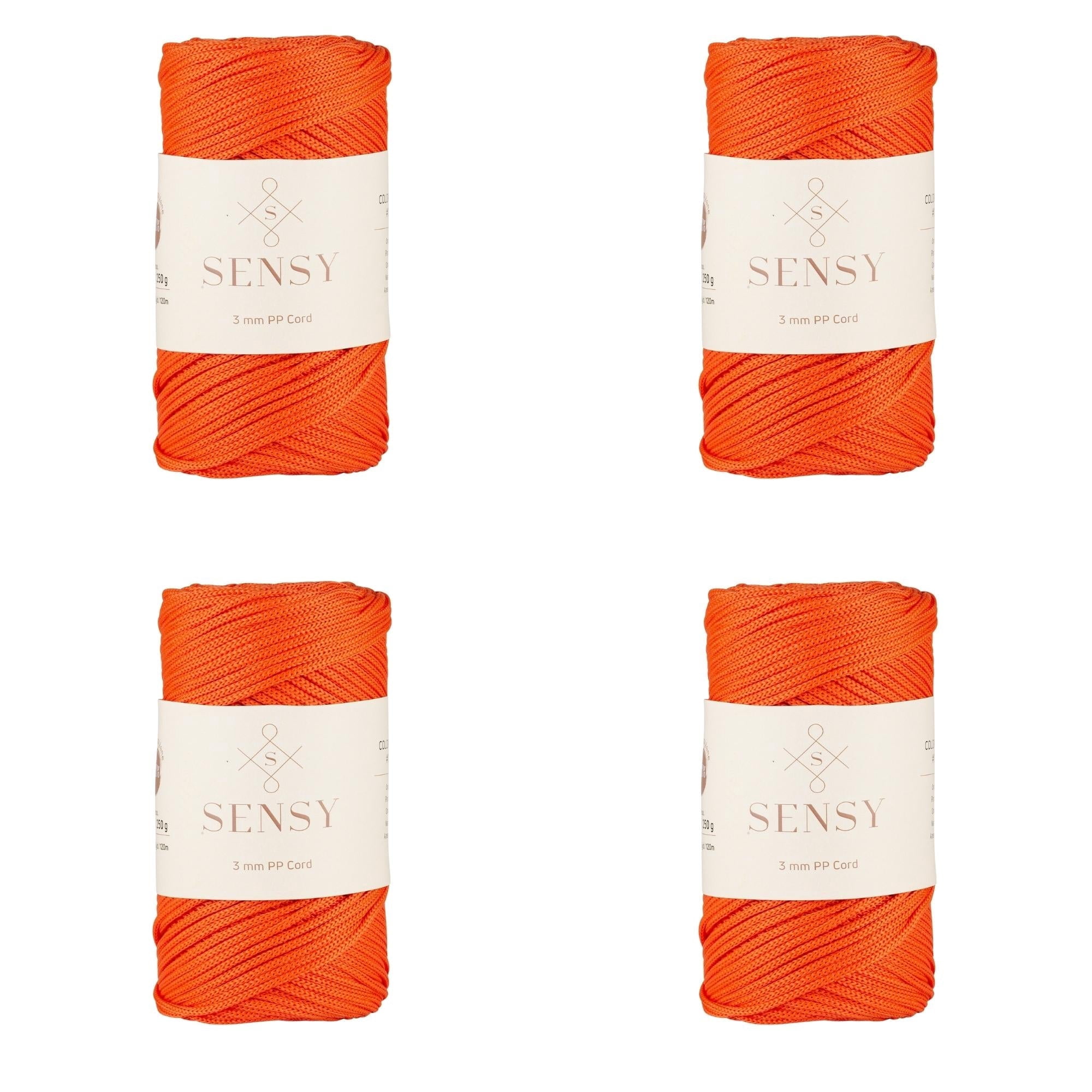 4 Skeins of Sensy Premium 3mm 131 Yards Polyester Rope 100% ...